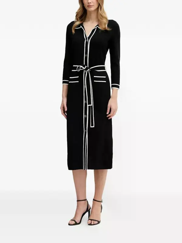 Joseph Ribkoff Buttoned Belted Midi Dress