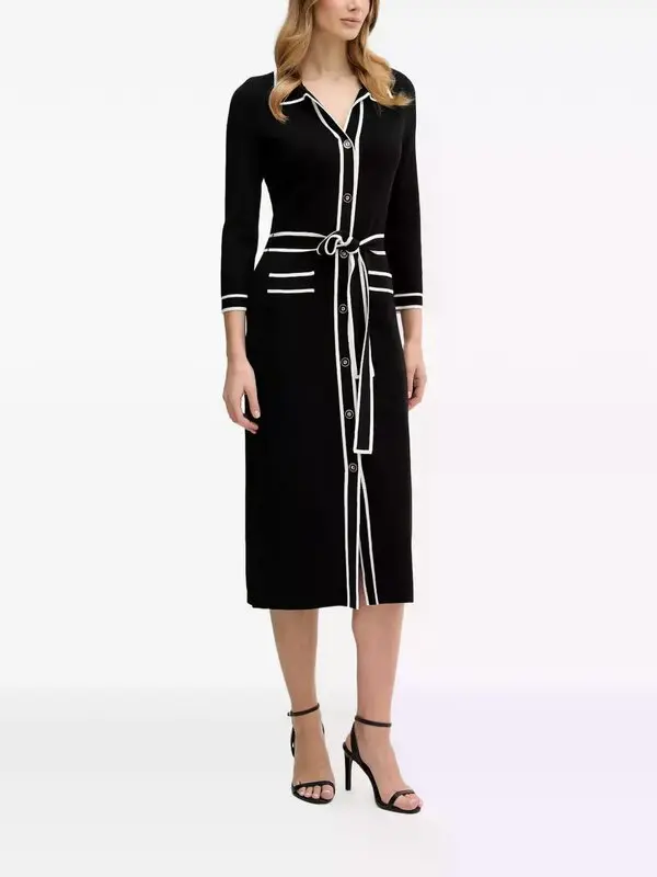 Joseph Ribkoff Buttoned Belted Midi Dress