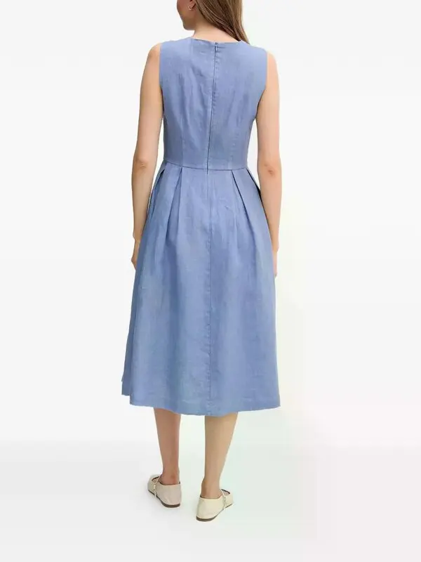 OUI Pleated A-line Midi Dress