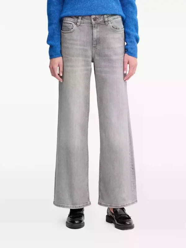 MOS MOSH Mmdara Hera Wide-leg Jeans - Grey