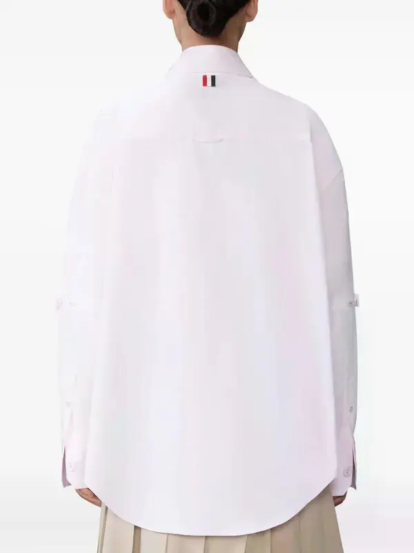 Thom Browne Crest Embroidery Shirt - Pink