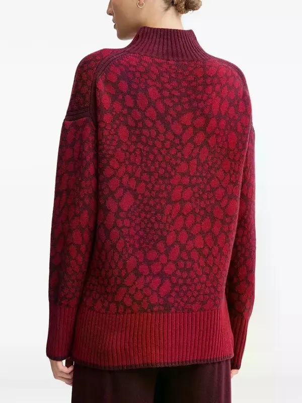 MARC AUREL Patterned Funnel-neck Sweater