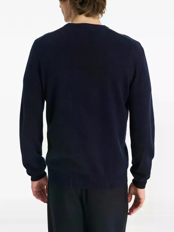 Pringle Of Scotland Argyle Crew-neck Sweater - Blue