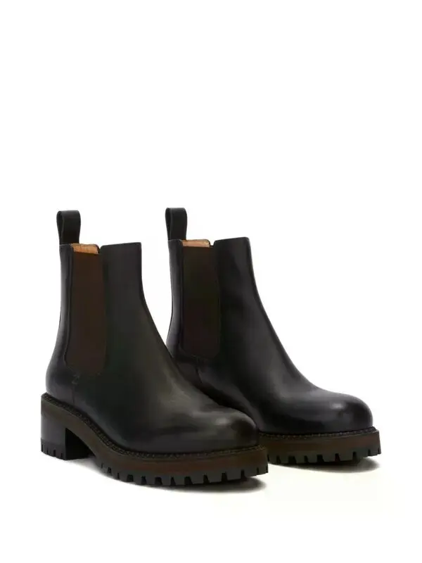 ODISSI Faye Round Toe Leather Boots