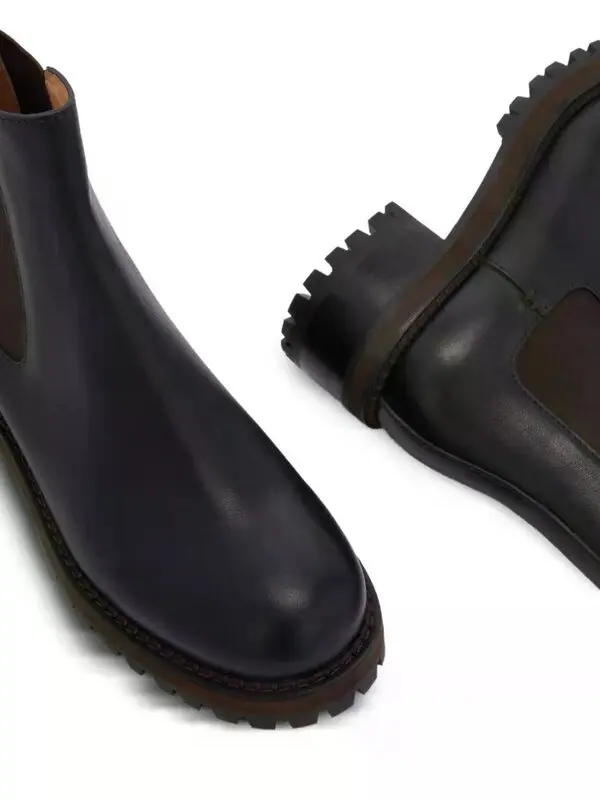 ODISSI Faye Round Toe Leather Boots