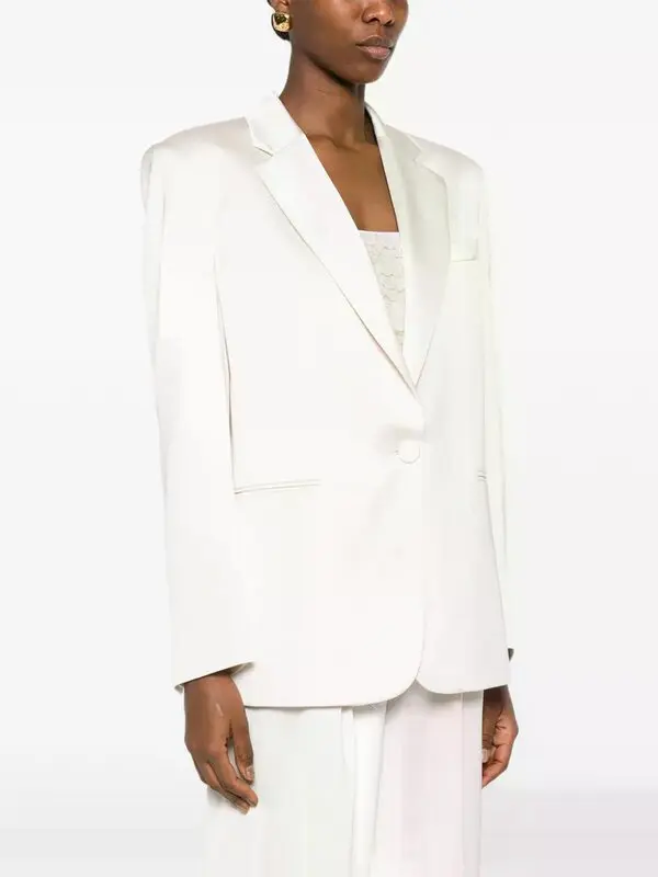 Andamane Single-breasted Blazer - White