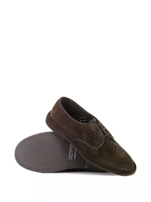 ALEXANDER HOTTO Perforated Derby Shoes - Brown