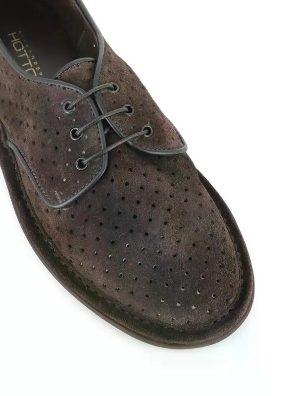 ALEXANDER HOTTO Perforated Derby Shoes - Brown