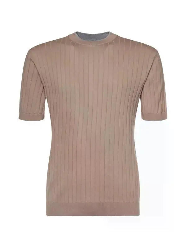 Eleventy Ribbed T-shirt - Neutrals