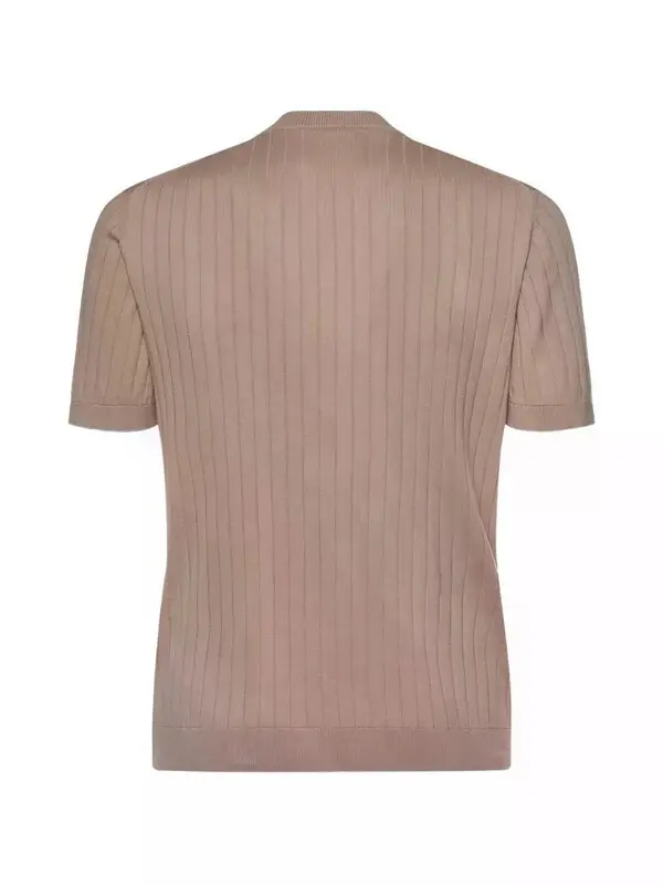 Eleventy Ribbed T-shirt - Neutrals