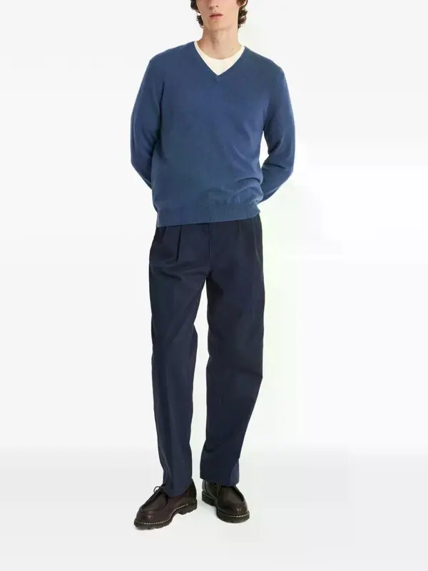 Pringle Of Scotland V-neck Cashmere Sweater - Blue