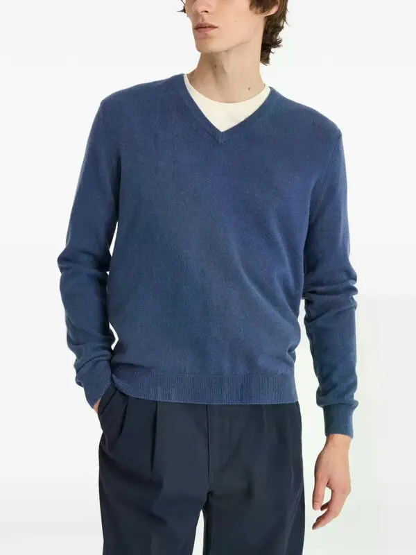 Pringle Of Scotland V-neck Cashmere Sweater - Blue