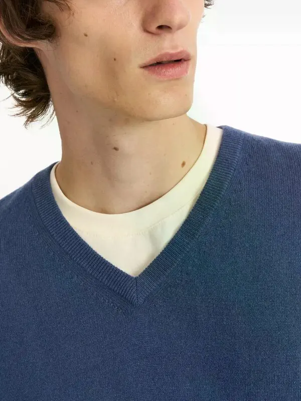 Pringle Of Scotland V-neck Cashmere Sweater - Blue