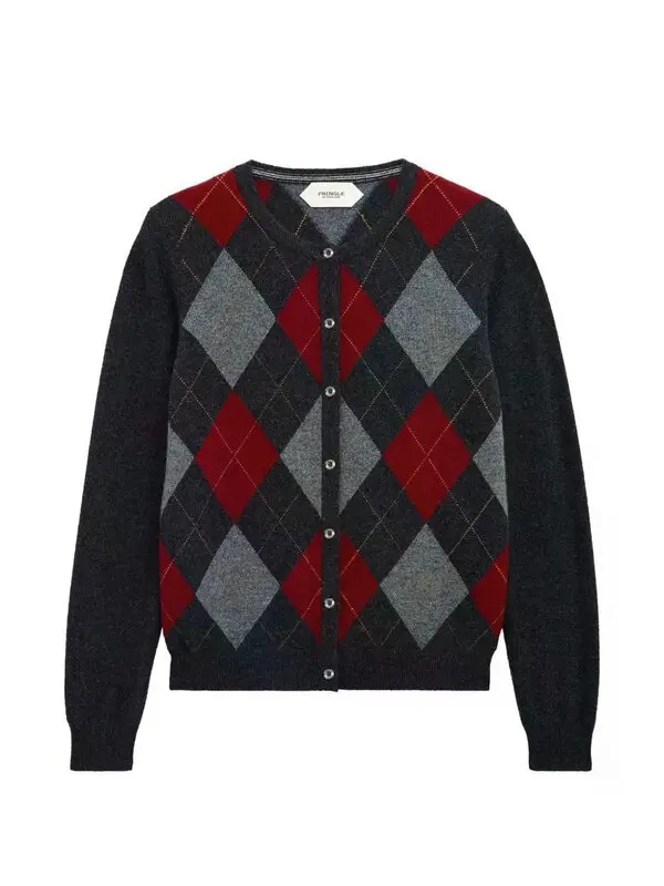 Pringle Of Scotland Argyle Cashmere Cardigan - Grey