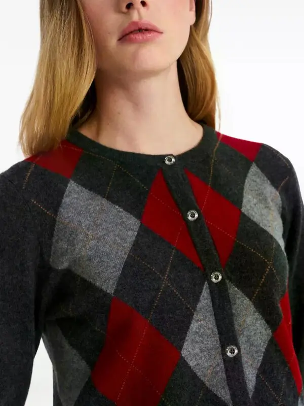 Pringle Of Scotland Argyle Cashmere Cardigan - Grey
