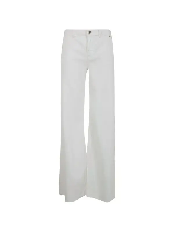 Blumarine Buttoned Wide Leg Jeans
