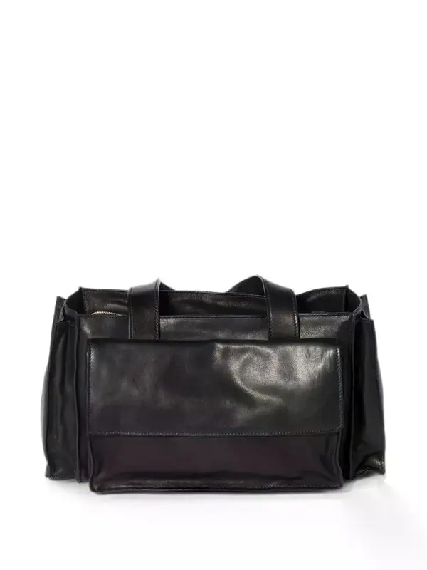 Miu Miu Utilitaire Nappa Leather Shopping Bag - Black