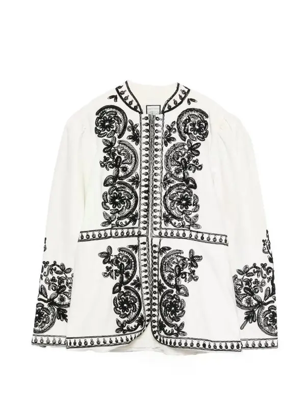 SCARLETT POPPIES Embroidered Jacket - White