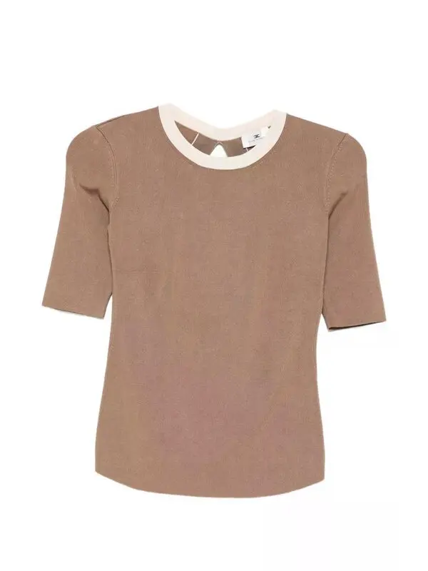 Elisabetta Franchi Ribbed Cut-out Top