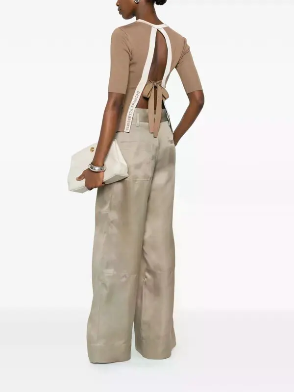 Elisabetta Franchi Ribbed Cut-out Top