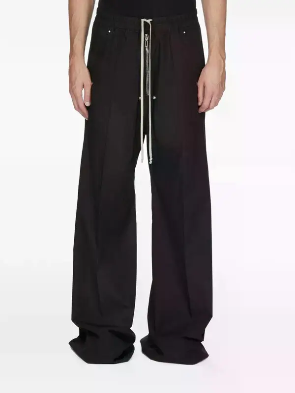 Rick Owens Geth Belas Cotton Trousers - Black