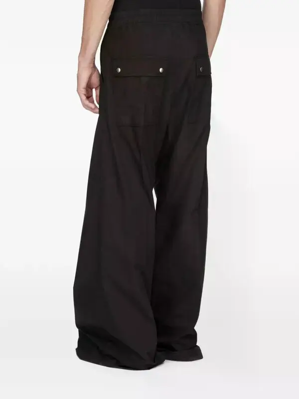 Rick Owens Geth Belas Cotton Trousers - Black