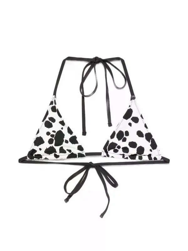 Frankies Bikinis Paradise Triangle Bikini Top - White