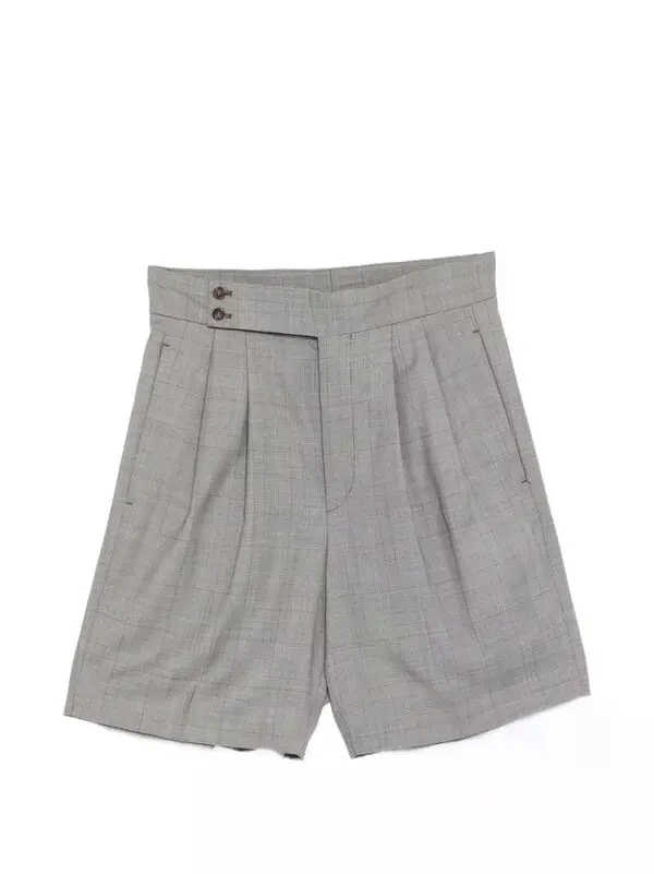 HED MAYNER Plaid Tailored Shorts
