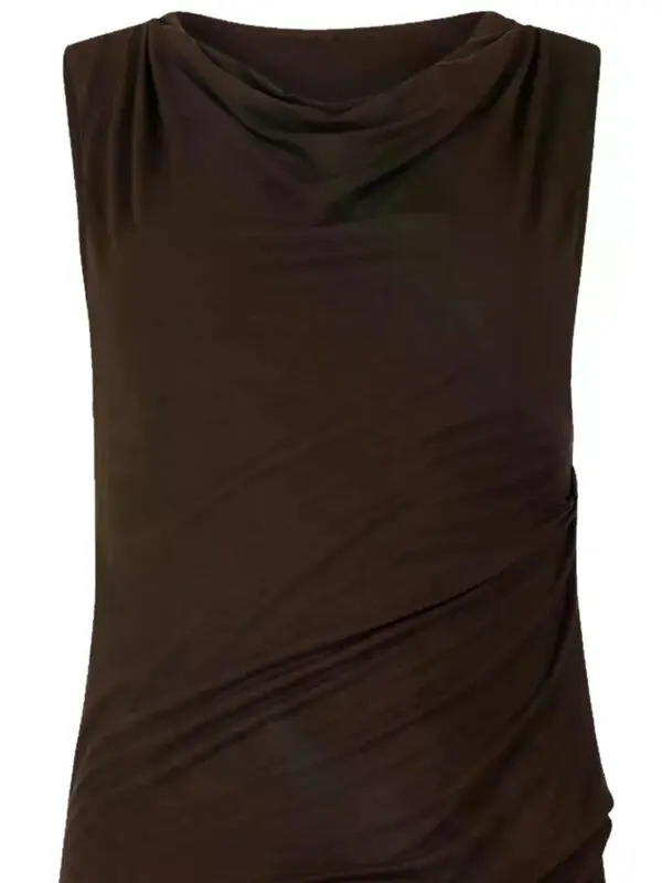 ENTIRE STUDIOS Draped Cowl-neck Sleeveless Dress