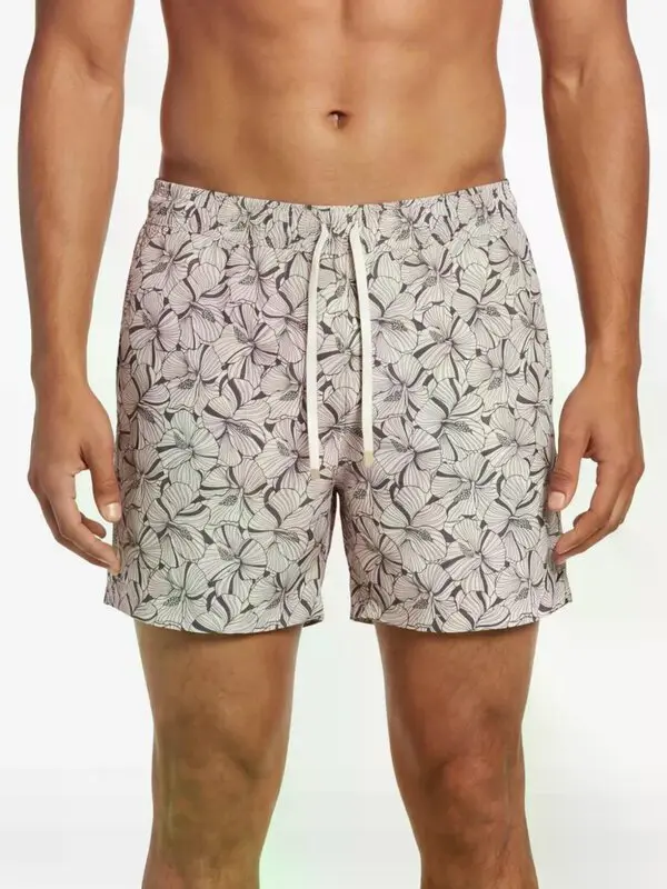 Eleventy Floral Swim Shorts - Neutrals