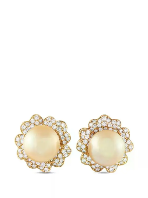 LB EXCLUSIVE Flower-shape Clip-on Earrings - Gold