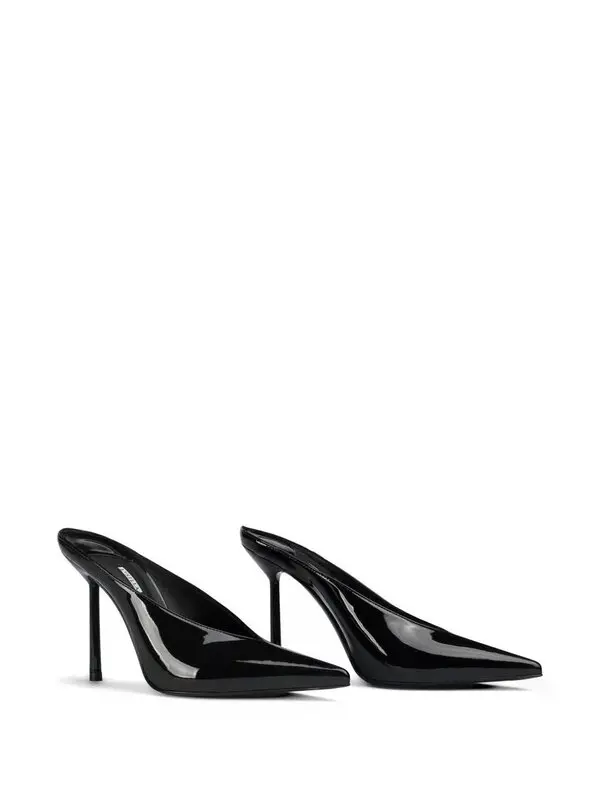 LE SILLA Clivage Leather Mules - Black