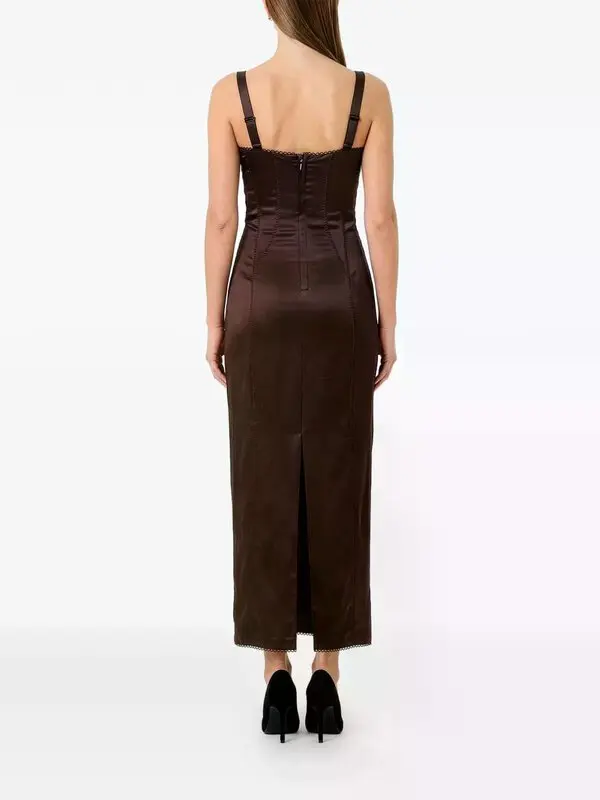 NICHOLAS Dominique Lace-detail Maxi Dress - Brown