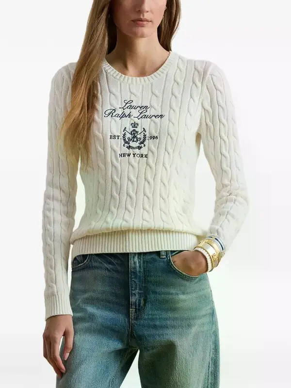 Ralph Lauren Cable-knit Pullover Sweater - White