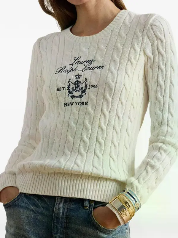 Ralph Lauren Cable-knit Pullover Sweater - White