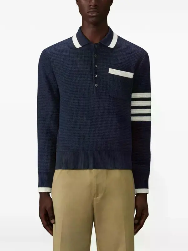 Thom Browne 4-bar Textured-stitch Sweater