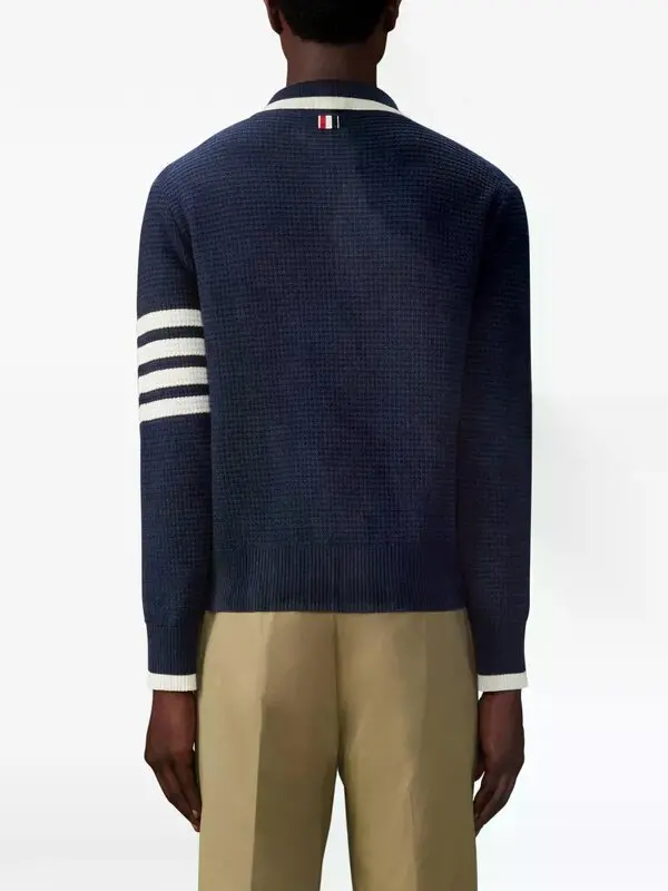 Thom Browne 4-bar Textured-stitch Sweater