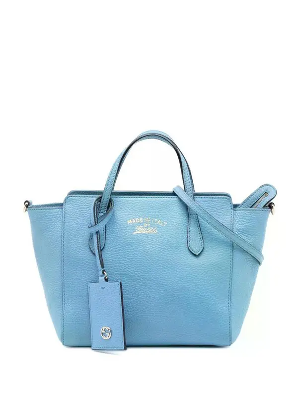Gucci 2016-2025 Mini Leather Swing Satchel - Blue