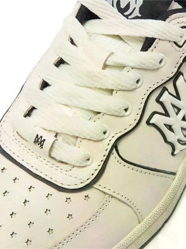Amiri Newport Star-perforated Sneakers - Neutrals