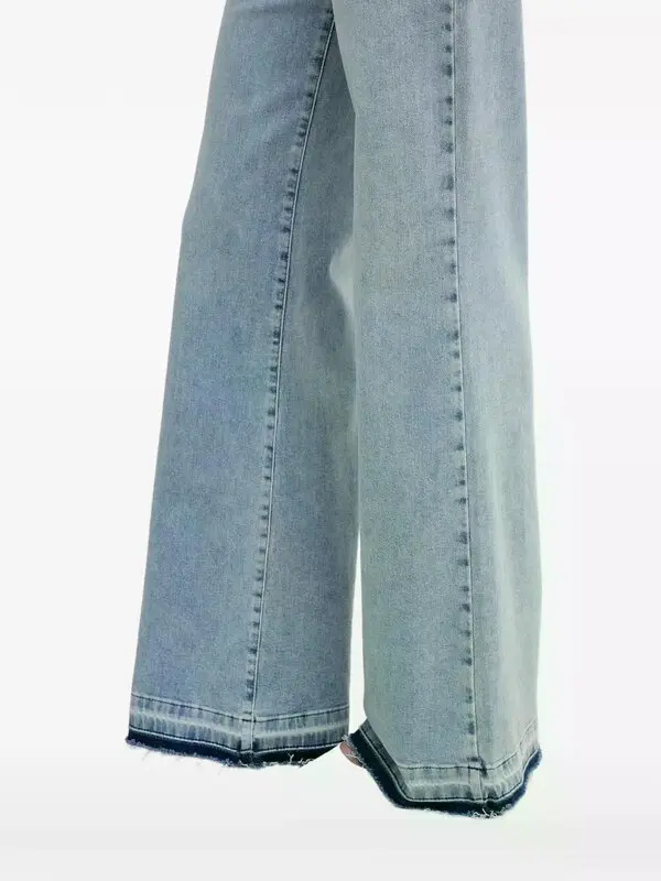 OUI Fringed Wide-leg Jeans