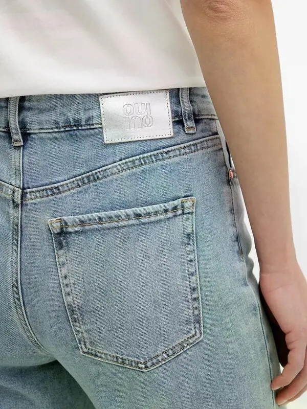 OUI Fringed Wide-leg Jeans