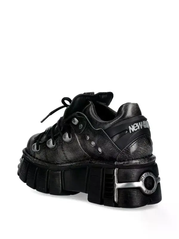 NEW ROCK Pulik Old Arena Tower Platform Sneakers - Black