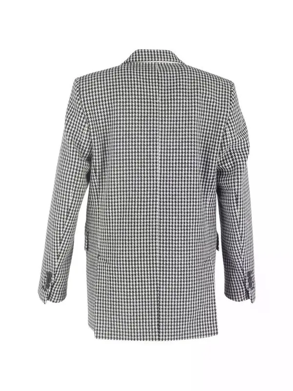 Ami Double-breasted Houndstooth Blazer