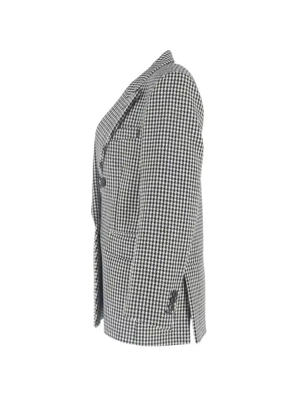 Ami Double-breasted Houndstooth Blazer