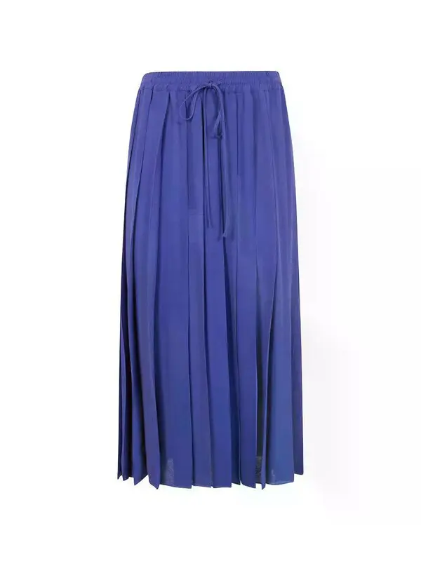 Mantū Pleated Drawstring Skirt - Purple