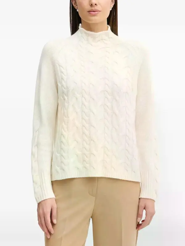 BENETTON Cable-knit Roll-neck Sweater