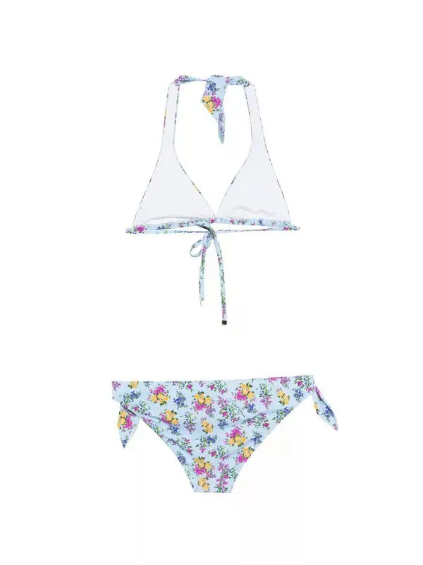 Dolce & Gabbana Floral Bikini - Blue