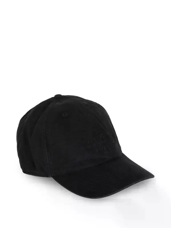 MAISON MARGIELA Logo Embroidered Cap - Black
