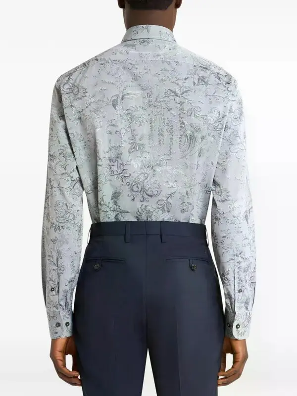 Etro Jacquard Floral Paisley Shirt - Grey