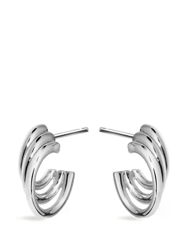 SHAUN LEANE Bound Hoop Earrings - Silver